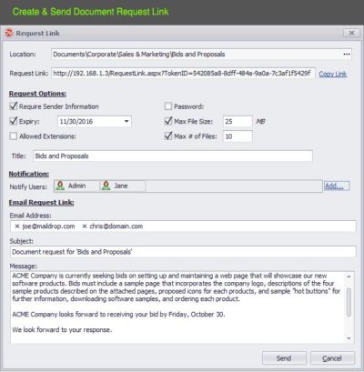Get Files From Anyone Using Docsvault Document Request Link